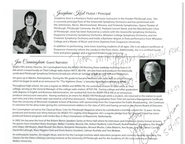 WQED’s Jim Cunningham with the Greenville Symphony | Miriam Troxler